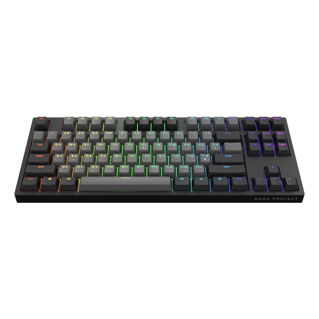 Keyboards :: KD87A Black/Grey Gateron Cap Teal