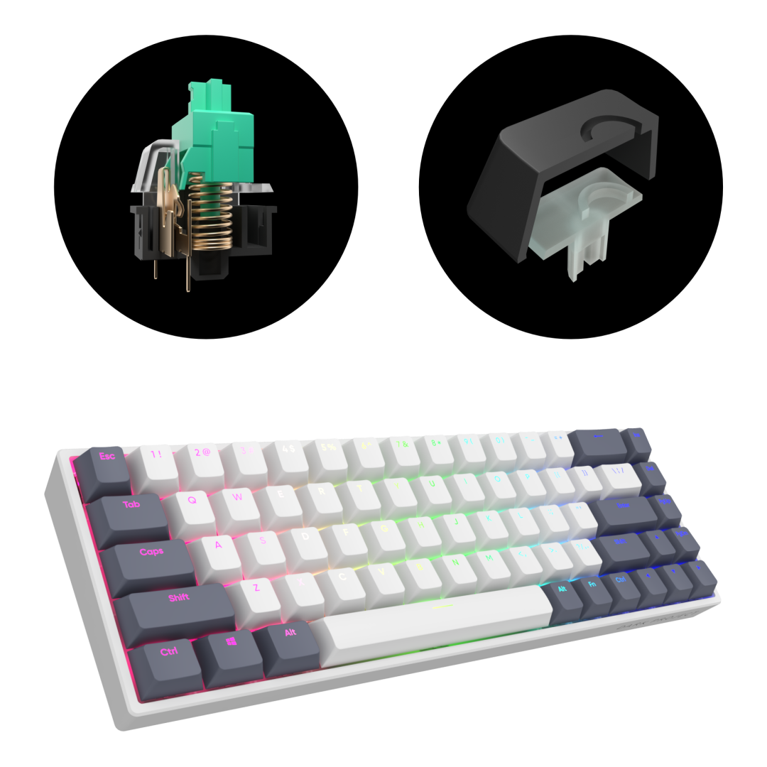 Keyboards :: KD68B White/Navy Blue