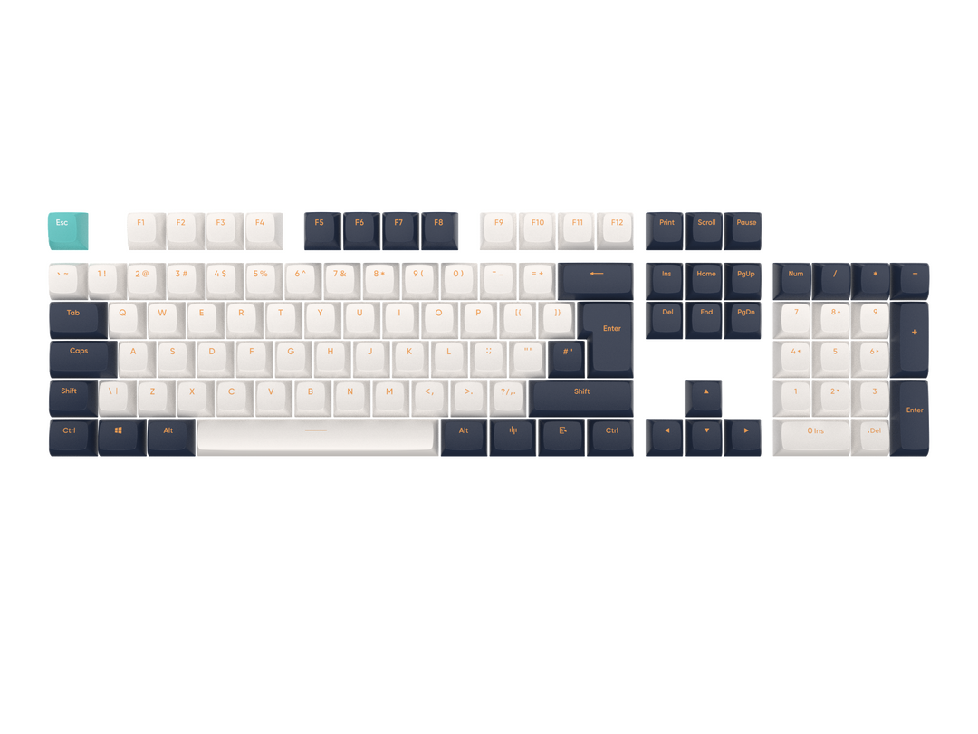 Keycaps :: Navy Blue / Ivory Keycaps [ANSI & ISO]